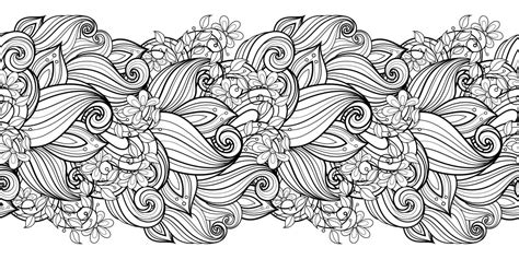 Seamless Monochrome Floral Pattern Royalty Free Vector Image
