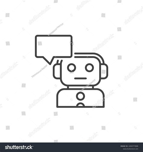 Chatbot Talking Vector Communication Technology Concept Stock Vector Royalty Free 2293777695