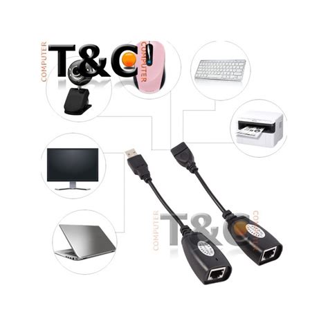 Extensor Usb Por Utp Rj45 Cat5e Cat6 Hasta 45mts