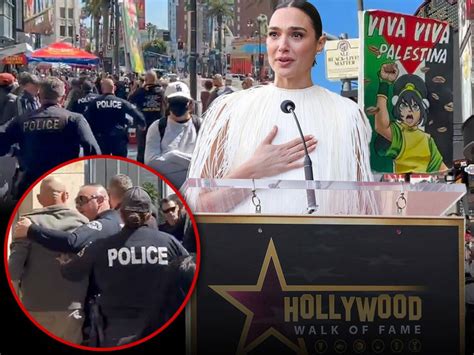 Israel Palestine Protesters Clash At Gal Gadot Hollywood Walk Of Fame