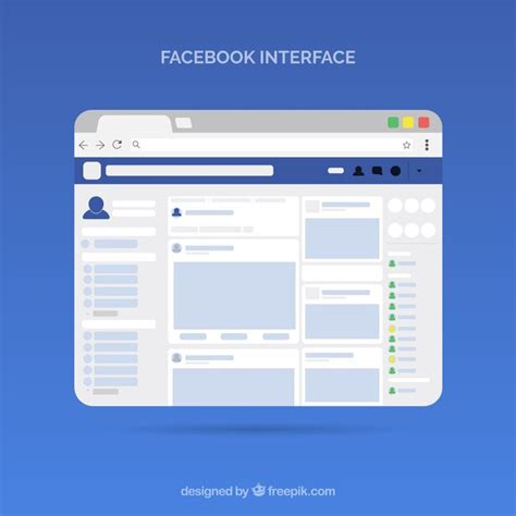 Free Vector Facebook App Interface With Minimalist Design