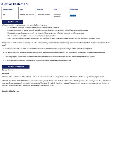 Rhetorical Synthesis Transitions Boundaries Form Structure And Sense Sat Suite Question Bank