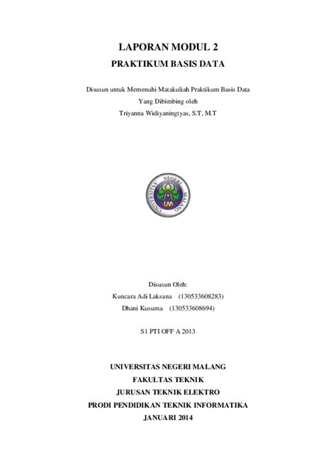 Doc Laporan Praktikum Basis Data Modul 1