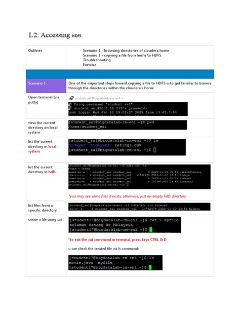 L2 Accessing Hdfs On Cloudera Distribution Descargar Gratis Pdf
