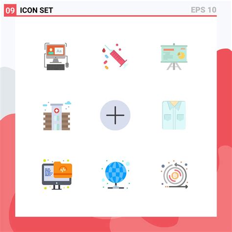 user interface pack of 9 basic flat colors of new add presentation