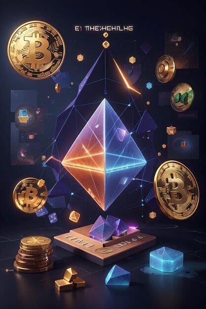 Premium Ai Image 3d Etherium Nft Cryptocurrency Graphic Chart