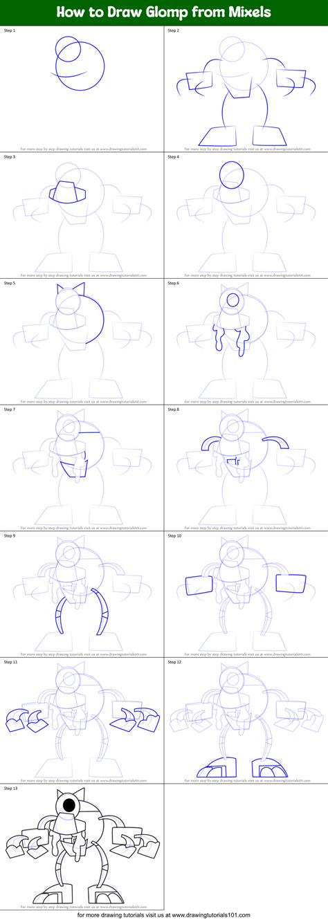 How To Draw Glomp From Mixels Mixels Step By Step