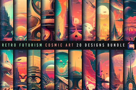 Retro Futurism Cosmic Art Posters Graphic By Jijopero · Creative Fabrica