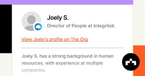 Joely S Director Of People At Integritek The Org
