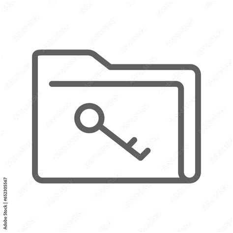 Protect Documents Or Unlock Folder Icon Folder Lock Pad Sign Secure Encryption Data File With