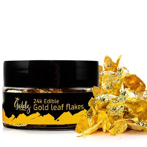 24k Edible Genuine Gold Leaf Flakes Orange Haul