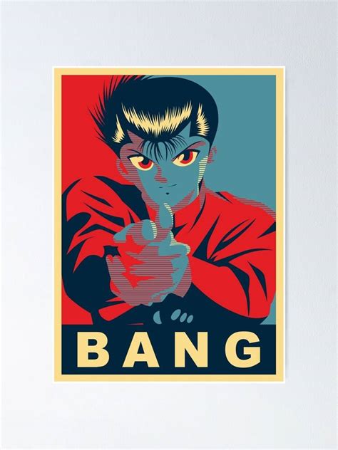 B A N G Yu Yu Hakusho Anime Manga Poster Canvas Print Wooden