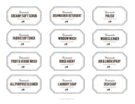 Homemade Cleaner Labels For Doterra Essential Oils