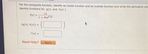 Solved For The Composite Function Identify An Inside
