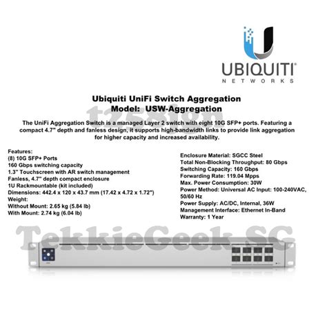 [see Descriptions] Ubnt Ubiquiti Networks Unifi 8 Port 10g Sfp Managed Aggregation Switch Usw