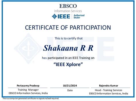 Shakaana Rajaram On Linkedin Ieee Ieeexplore Ebsco