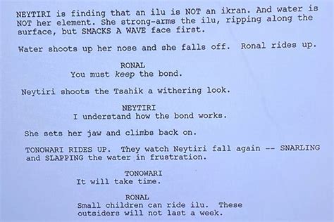 Avatar 2 Original Script