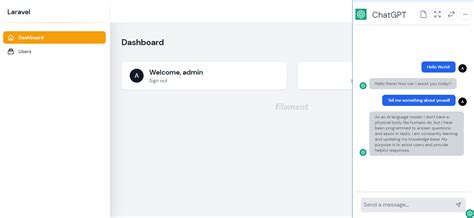 Github Icetalkerfilament Chatgpt Bot Using Chatgpt Within Filament Admin Panel