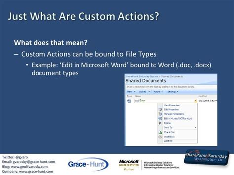 Sharepoint Saturday Dc 12509 Introduction To Developing Custom Ac