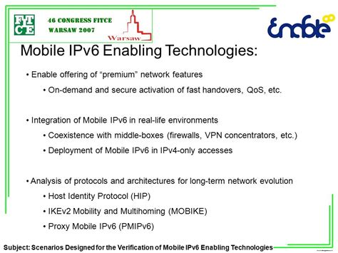 Subject Scenarios Designed For The Verification Of Mobile IPv Enabling Technologies Ppt Download
