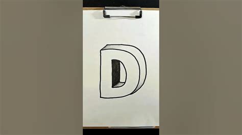 تعلم رسم حرف 3d D رسم رسمتي تعليمالرسمللاطفال حرف Art Artist