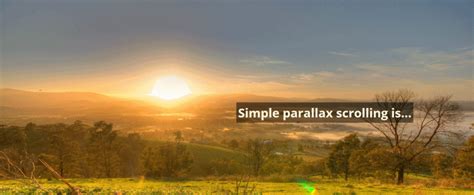 Simple Parallax Scrolling