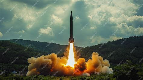 19 A Missile Silo Opening To Launch A Ballistic Missile With Smoke And