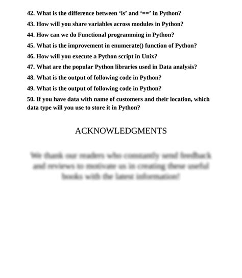 Solution Top 50 Python Interview Questions And Answers Studypool