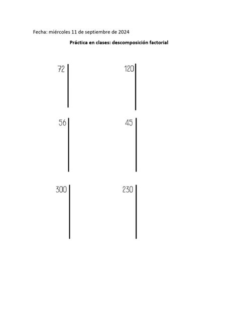Descomponer En Factores Primos Pdf