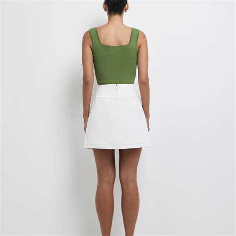 Tori Mini Skirt Ivory A Line Skirt Sheike
