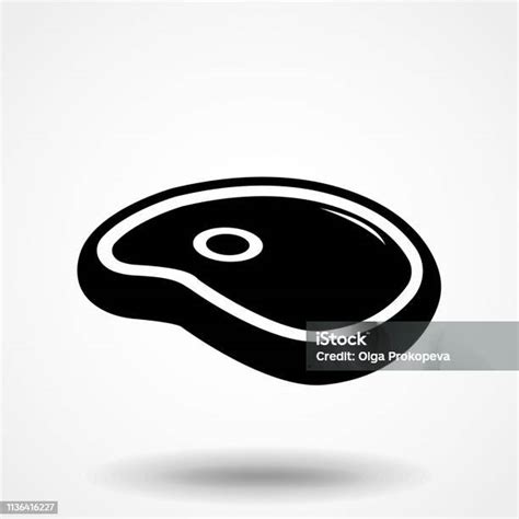 스테이크 아이콘 흰색 배경에 고립입니다 벡터 아트입니다 Steakhouse에 대한 스톡 벡터 아트 및 기타 이미지 Steakhouse 고기 굽기 Istock