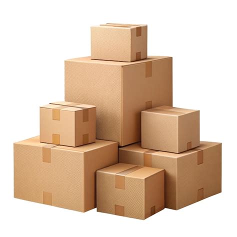 Stack Of Cardboard Boxes Premium Ai Generated Image