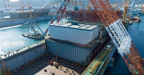 대우조선해양 세계 최초 컨테이너선에 고망간강 Lng 탱크 탑재