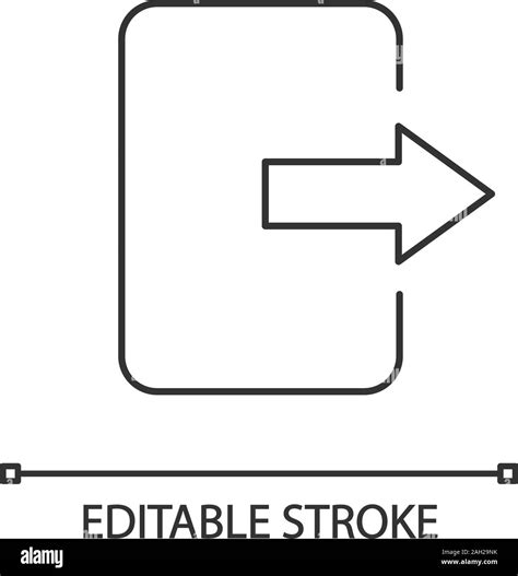 Exit Button Linear Icon Log Out Thin Line Illustration Send File Contour Symbol Vector