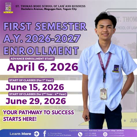 Early Enrollment For The First Semester Ay 20262027 Is Now Open