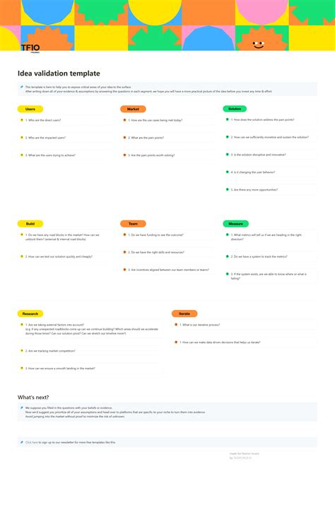 Free Notion Idea Validation Template | Just Free Slide