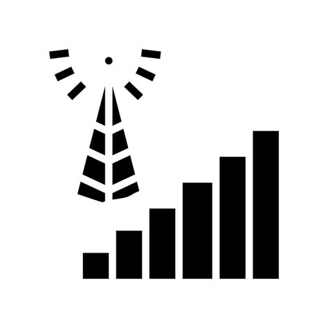 Signal Connection Glyph Icon Vector Illustration Vector Art At Vecteezy