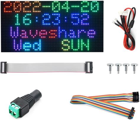waveshare rgb full color led matrix panel 2mm pitch 64x64 pixels