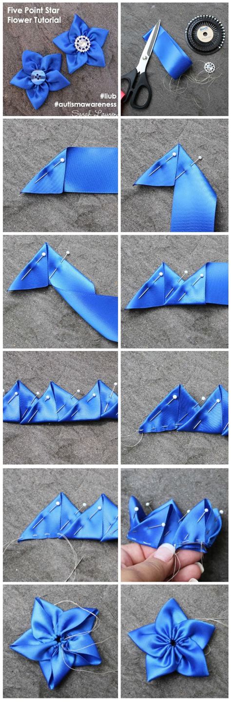 Five Point Star Flower Tutorial Sarah Lauren