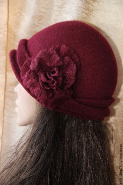 Валяная шляпка Бургундское вино в интернет магазине на Ярмарке Мастеров Ульяновск доставка