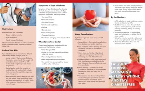 Diabetes Prevention Take Control Pamphlets