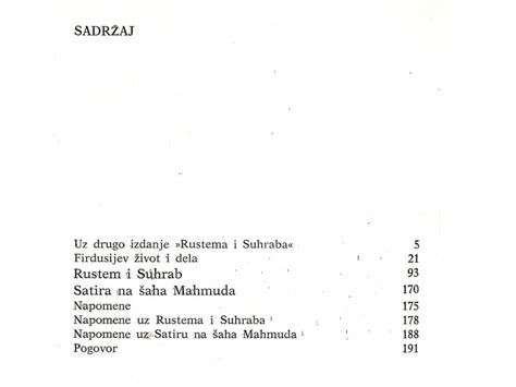 Firdusi RUSTEM I SUHRAB Poravljeno Izdanje Kupindo Com