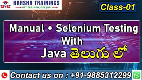 Manual Selenium Testing Class 01 Manual Testing With Java Training