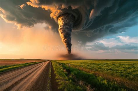 Witness The Awe Inspiring Sight As A Massive Tornado Forms And Emerges From A Gigantic Cloud A
