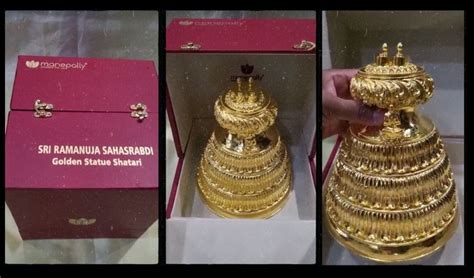 Golden Statue Satari సమతామూర్తి బంగారు శఠగోపం వీడియో వైరల్ Statue Of Equality Sri Ramanuja