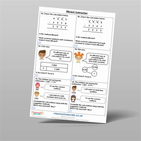 Year 4 Efficient Subtraction Reasoning And Problem Solving Resource