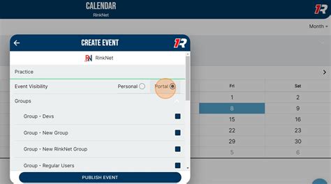 Creating And Publishing A Practice Event