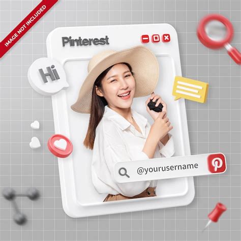 Premium Psd 3d Rendering Pinterest Profile