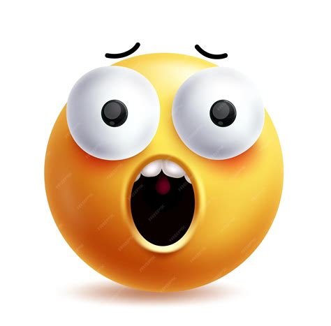 Premium Vector Shock Face Emoji Clipart 3d Character Emoji Surprise