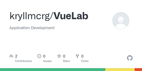 GitHub Kryllmcrg VueLab Application Development